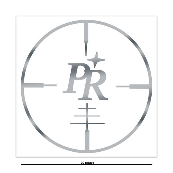 Chrome CrossHair Decal 20 Inch – Pressure Racing LLC