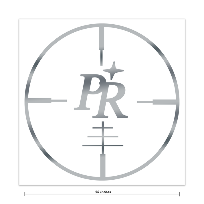 Chrome CrossHair Decal 20 Inch – Pressure Racing LLC